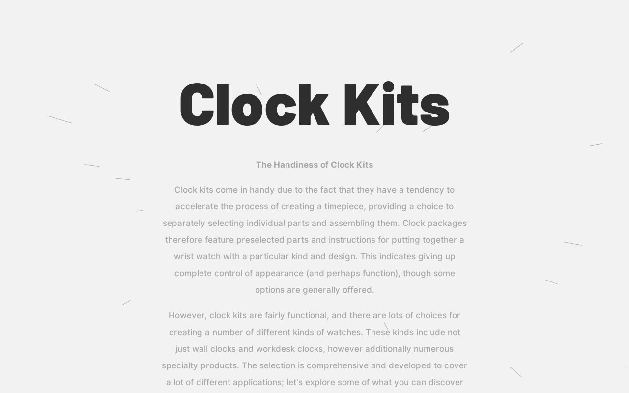 Quartz Clock Kits